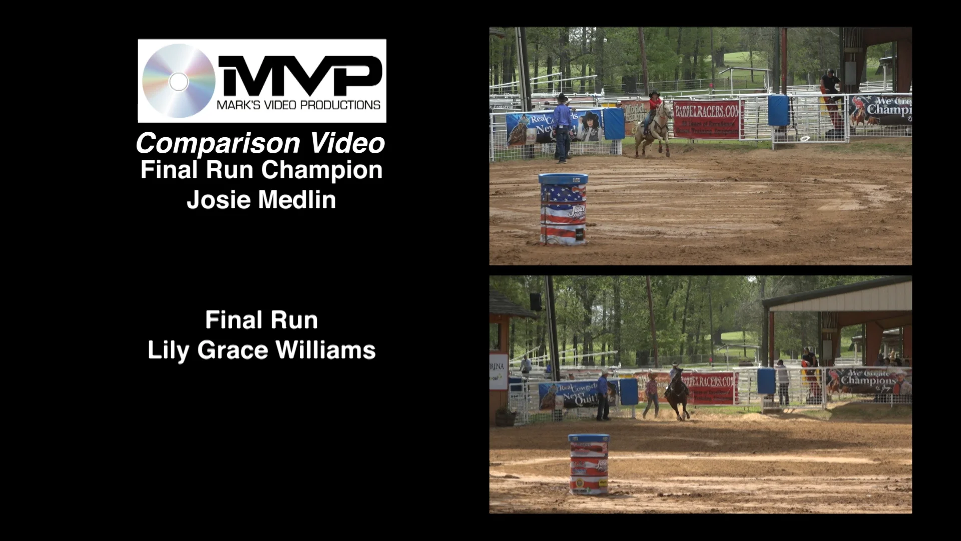 Lily Grace Williams 2022 Josey Spring 2 Barrel Racing Clinic Comparison ...