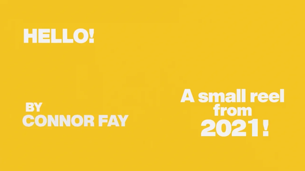 Connor Fay's 2021 Reel on Vimeo