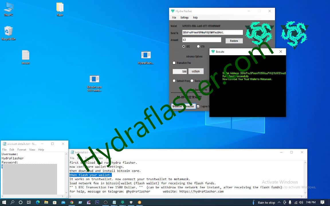 Hydra Flasher (BTC Flasher) on Vimeo