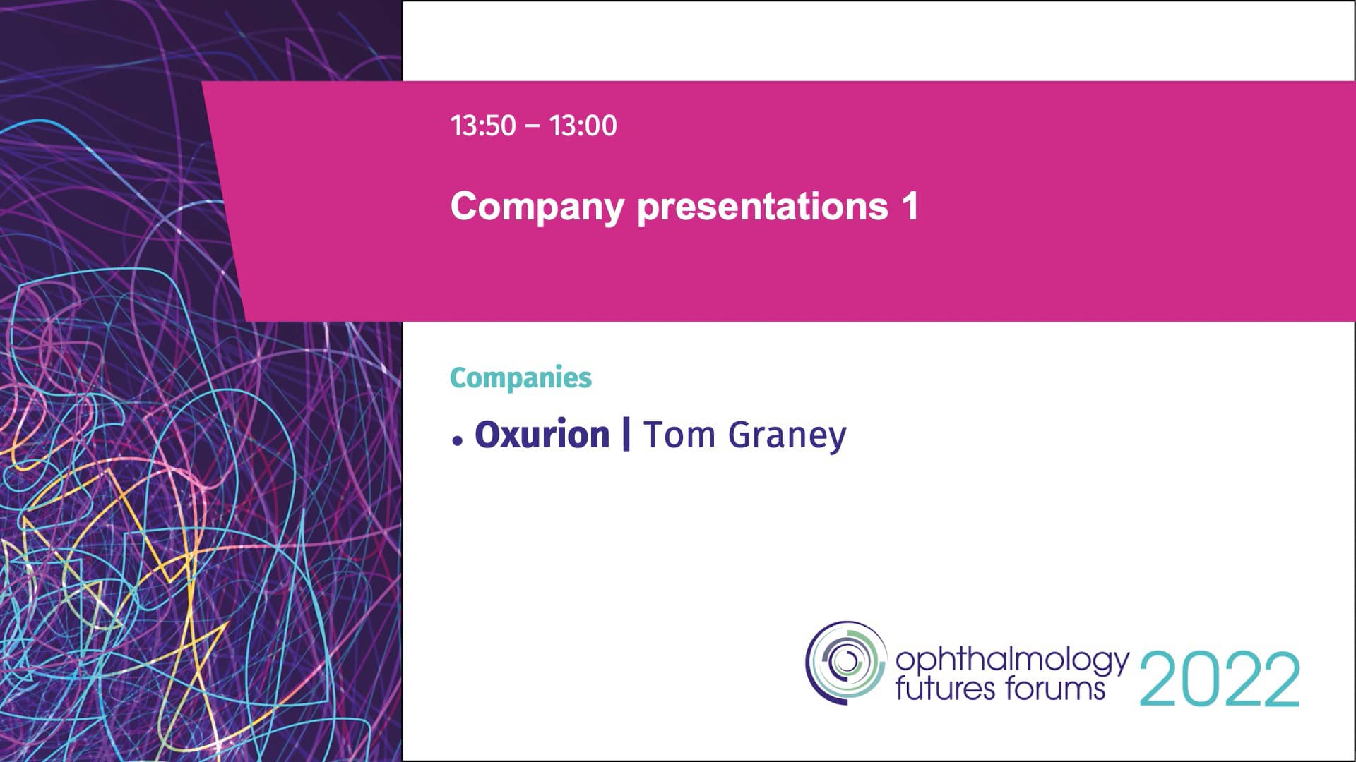 Company Presentation: Oxurion - Tom Graney on Vimeo