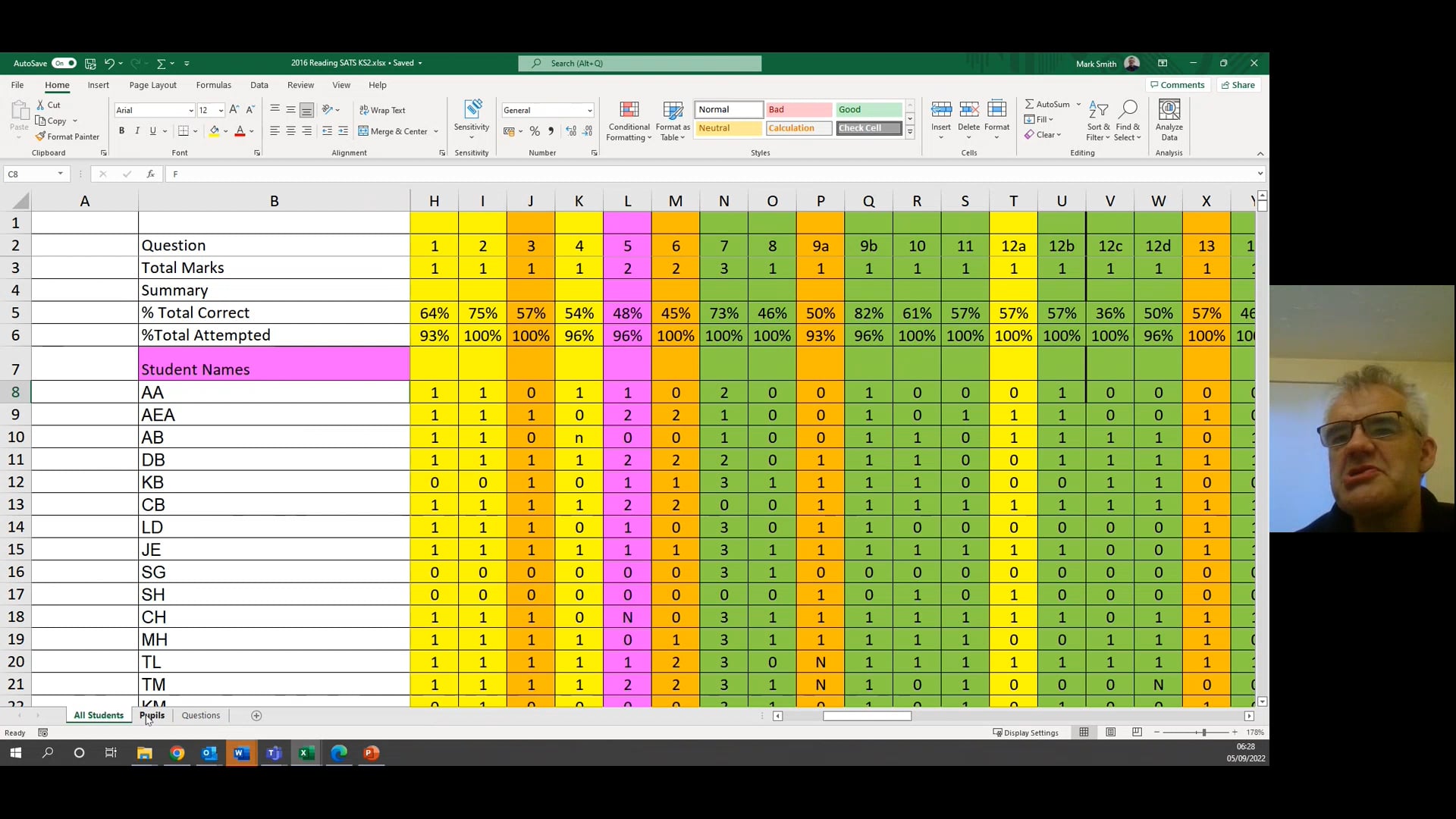Filling in the spreadsheets on Vimeo