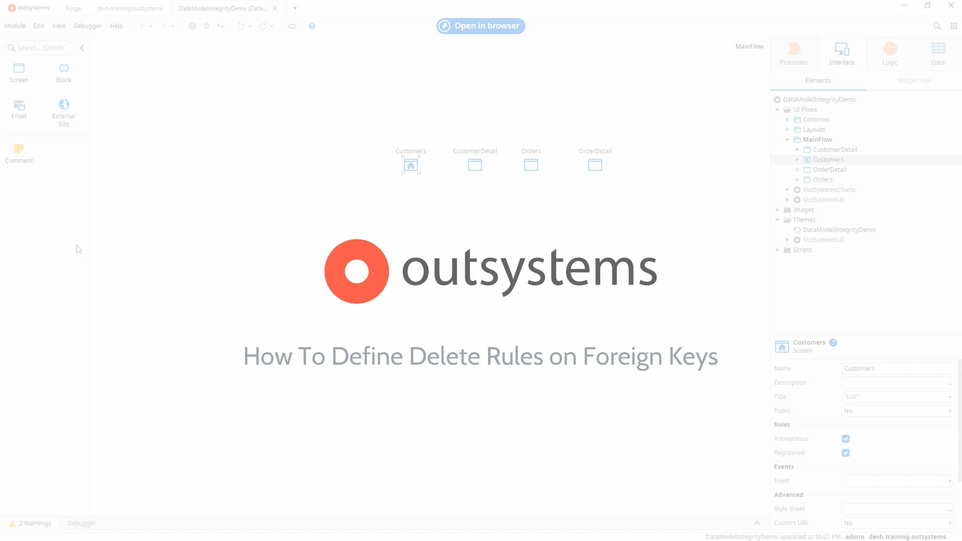 Demo: How To Define Delete Rules on Foreign Keys [en-US / 11.50] on Vimeo