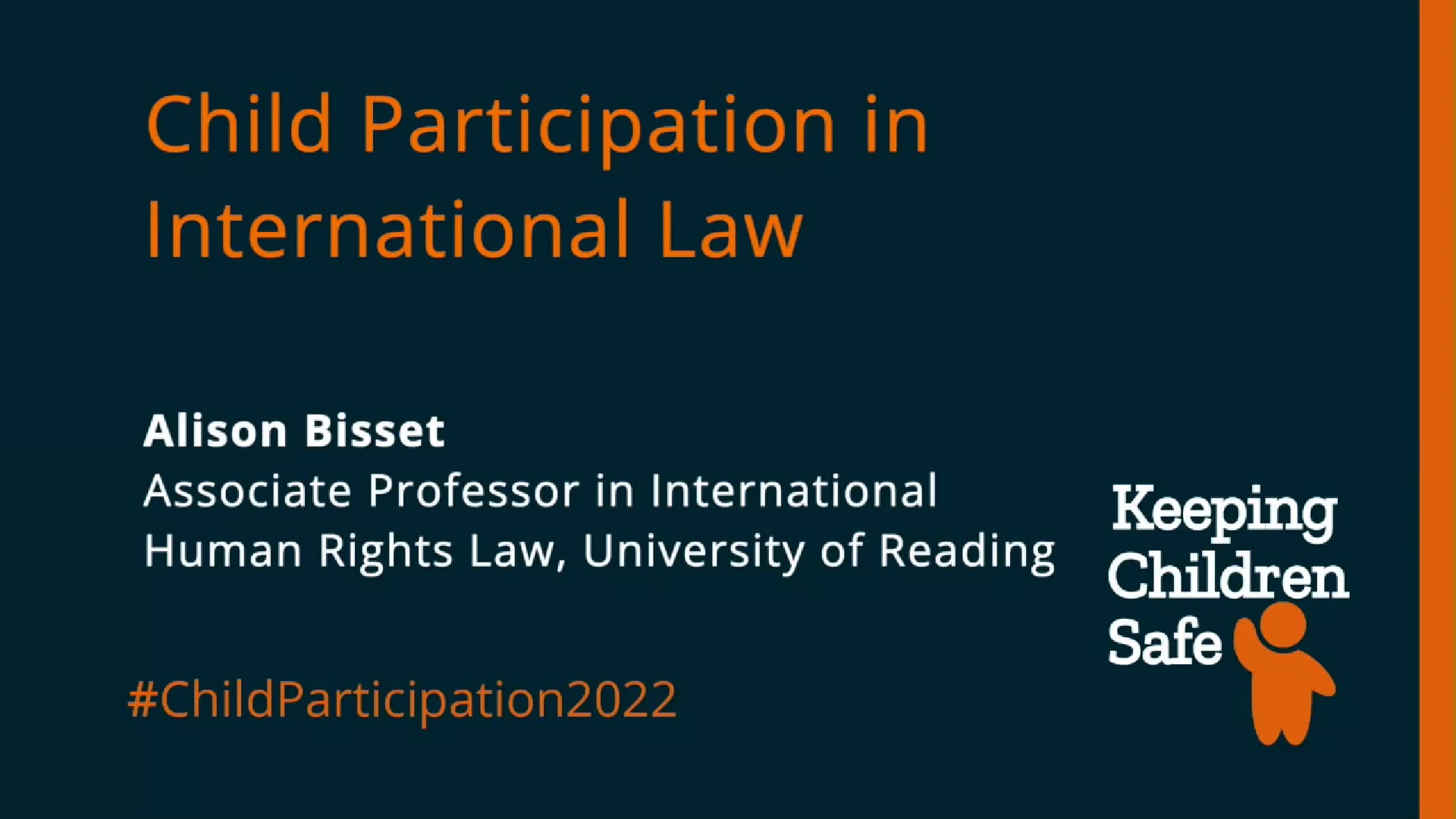 Alison Bisset – Child participation in international law