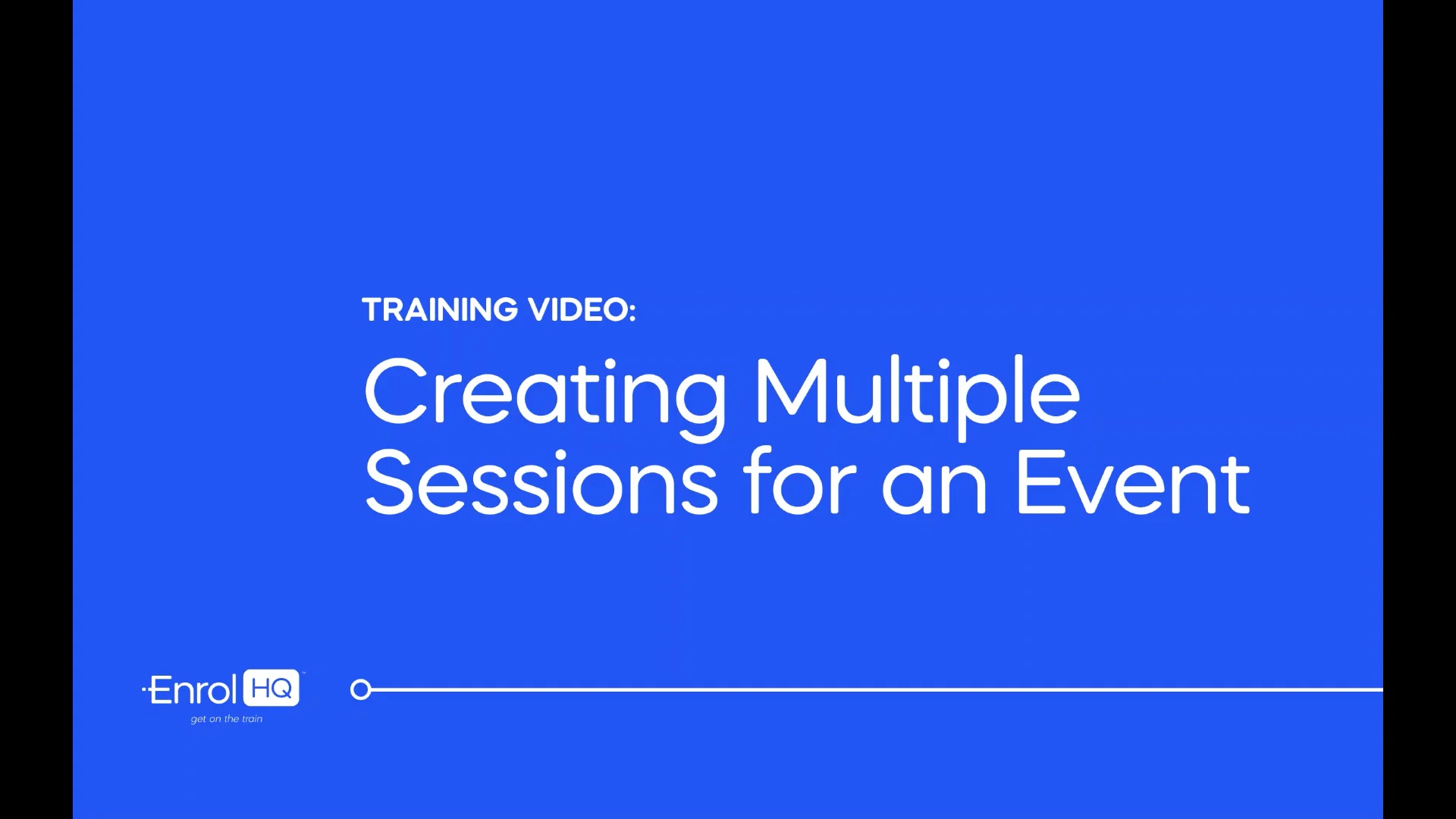 Creating Multiple Sessions for an Event