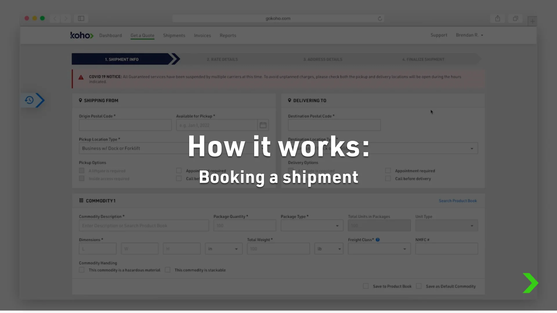 How it works: Booking a shipment on Vimeo