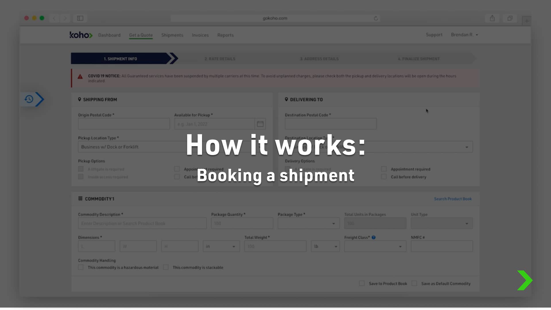 How it works: Booking a shipment on Vimeo