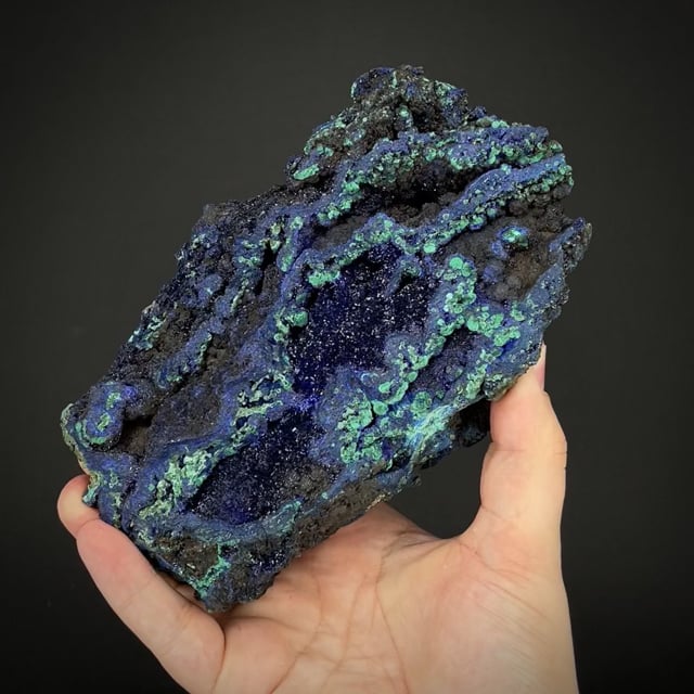 large Azurite and Malachite (Bisbee!) Lemanski Coll. | Bisbee, Cochise ...