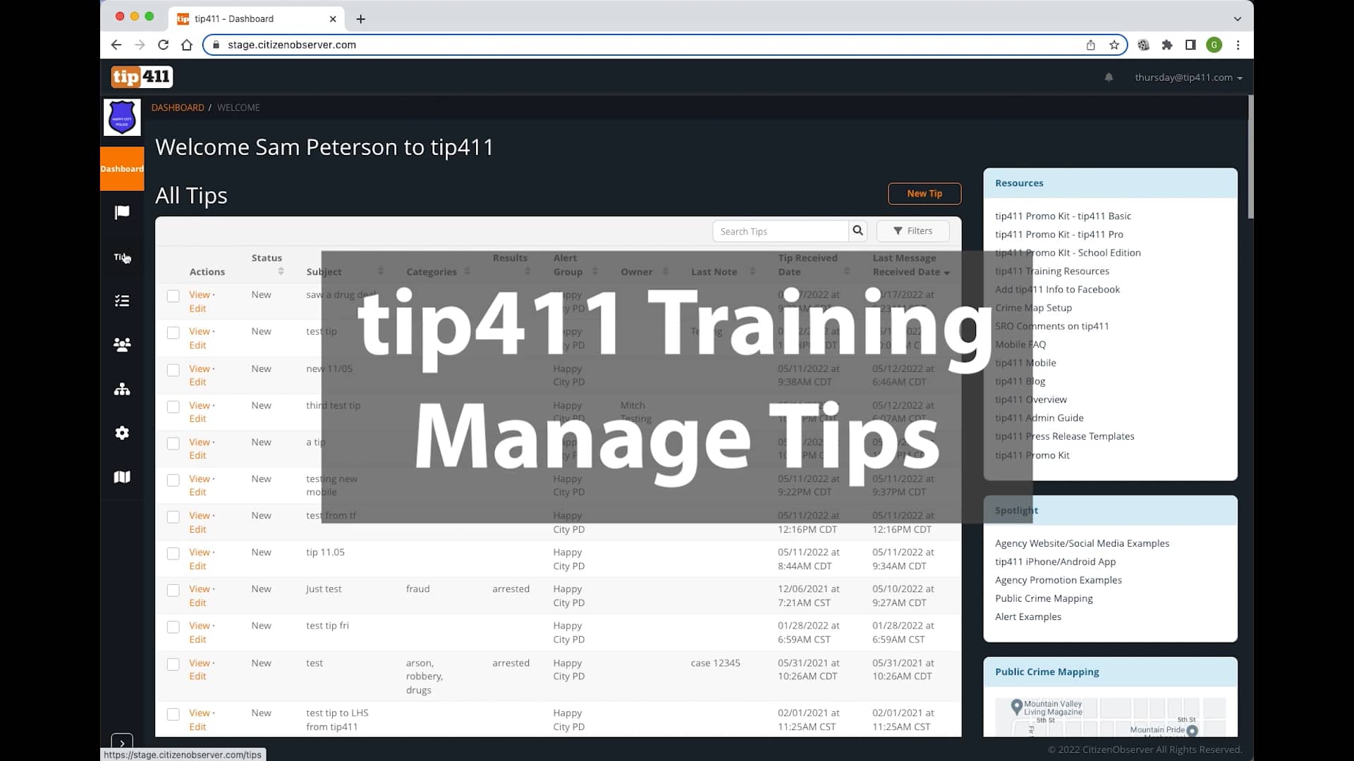 tip411 Training - Manage Tips 2022 on Vimeo