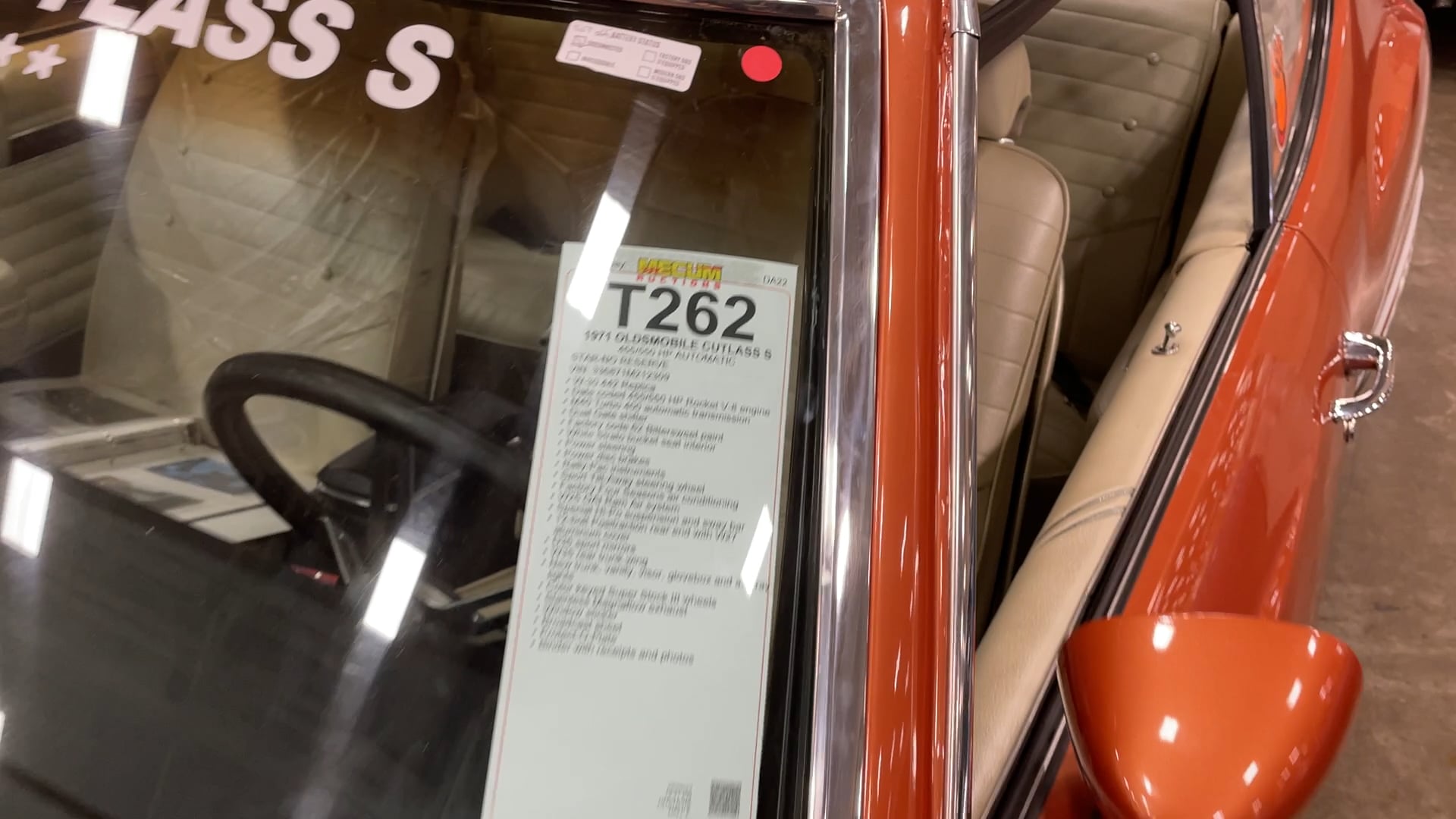 1971 Oldsmobile Cutlass S | T262 | Dallas 2022