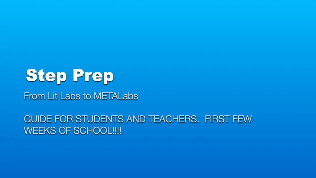 STEP PREP META24 FIrst Two Weeks.m4v