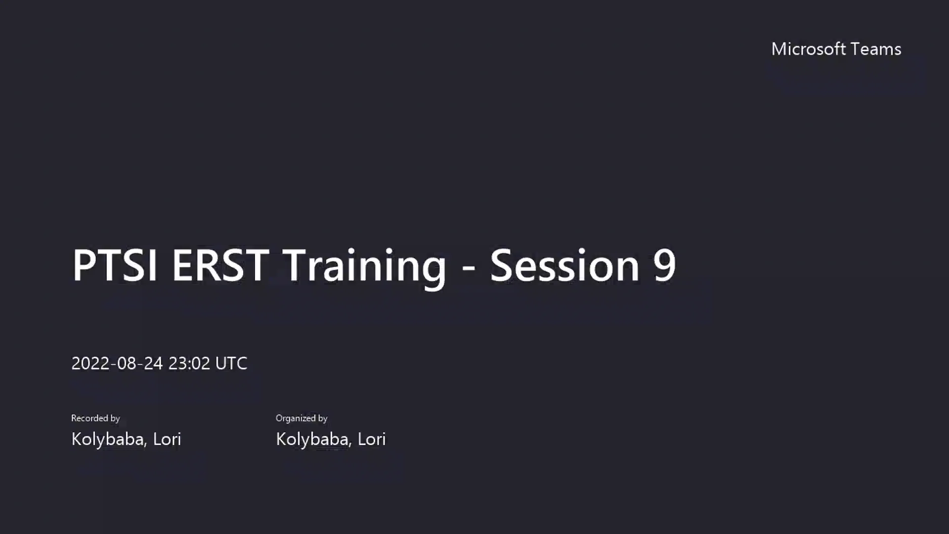 PTSI ERST Training - Session 9-20220824_170222-Meeting Recording.mp4 on Vimeo