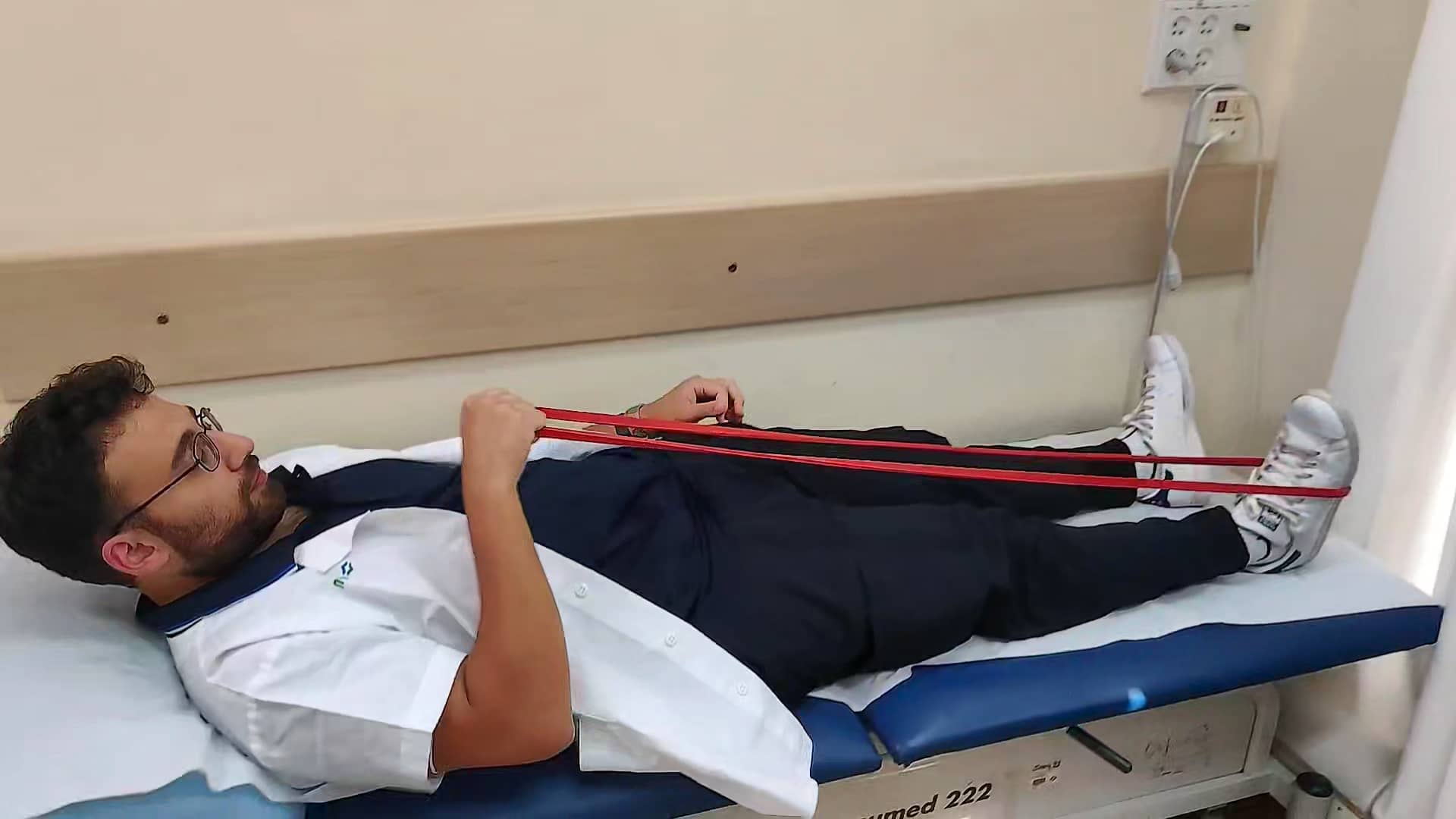 Supine shoulder ER in horizontal abduction on Vimeo