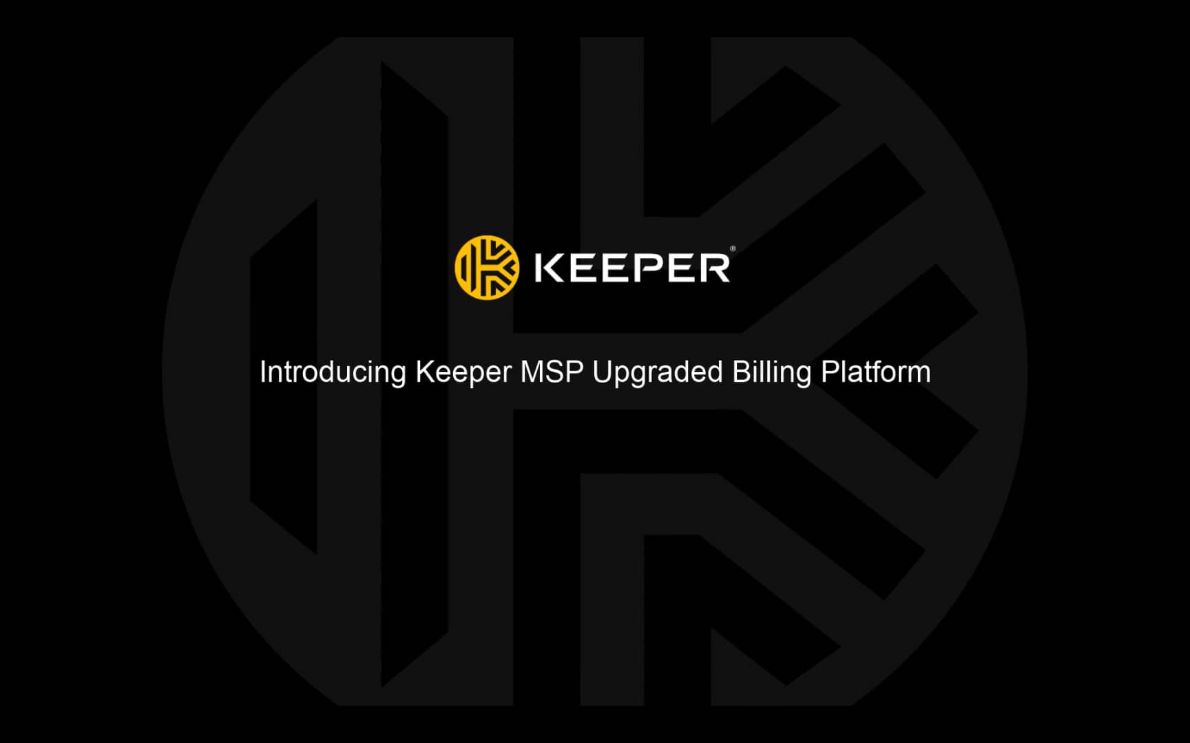 Introducing Keeper MSP Upgraded Billing Platform on Vimeo