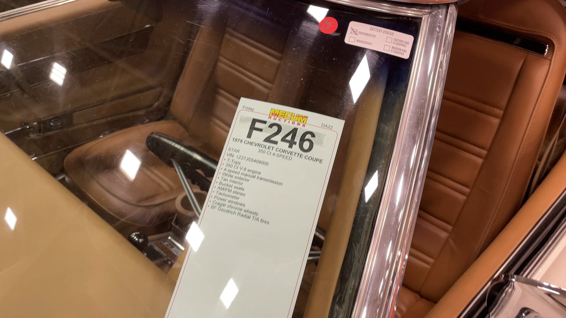 1975 Chevrolet Corvette Coupe | F246 | Dallas 2022