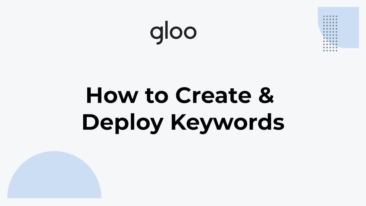 How to Create & Deploy Keywords with Gloo Messaging on Vimeo