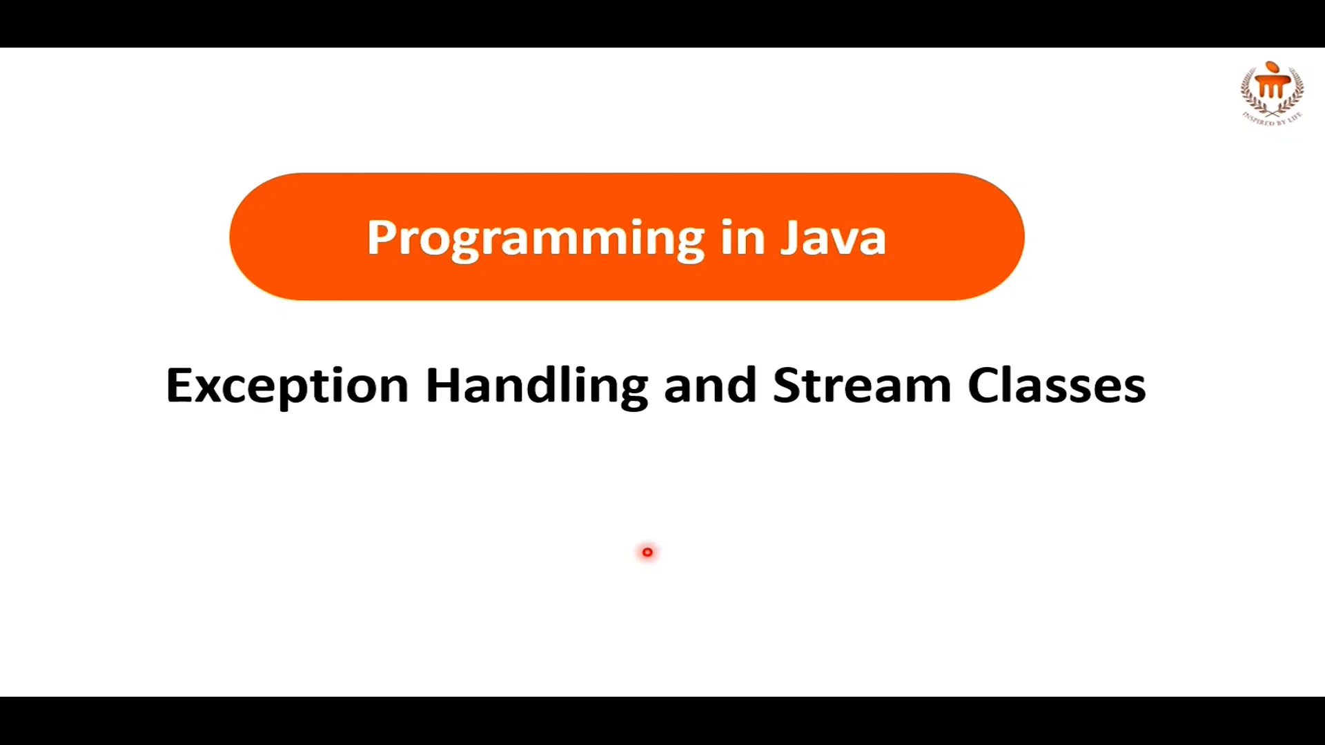 Programming in Java - Batch 1-20220904 on Vimeo
