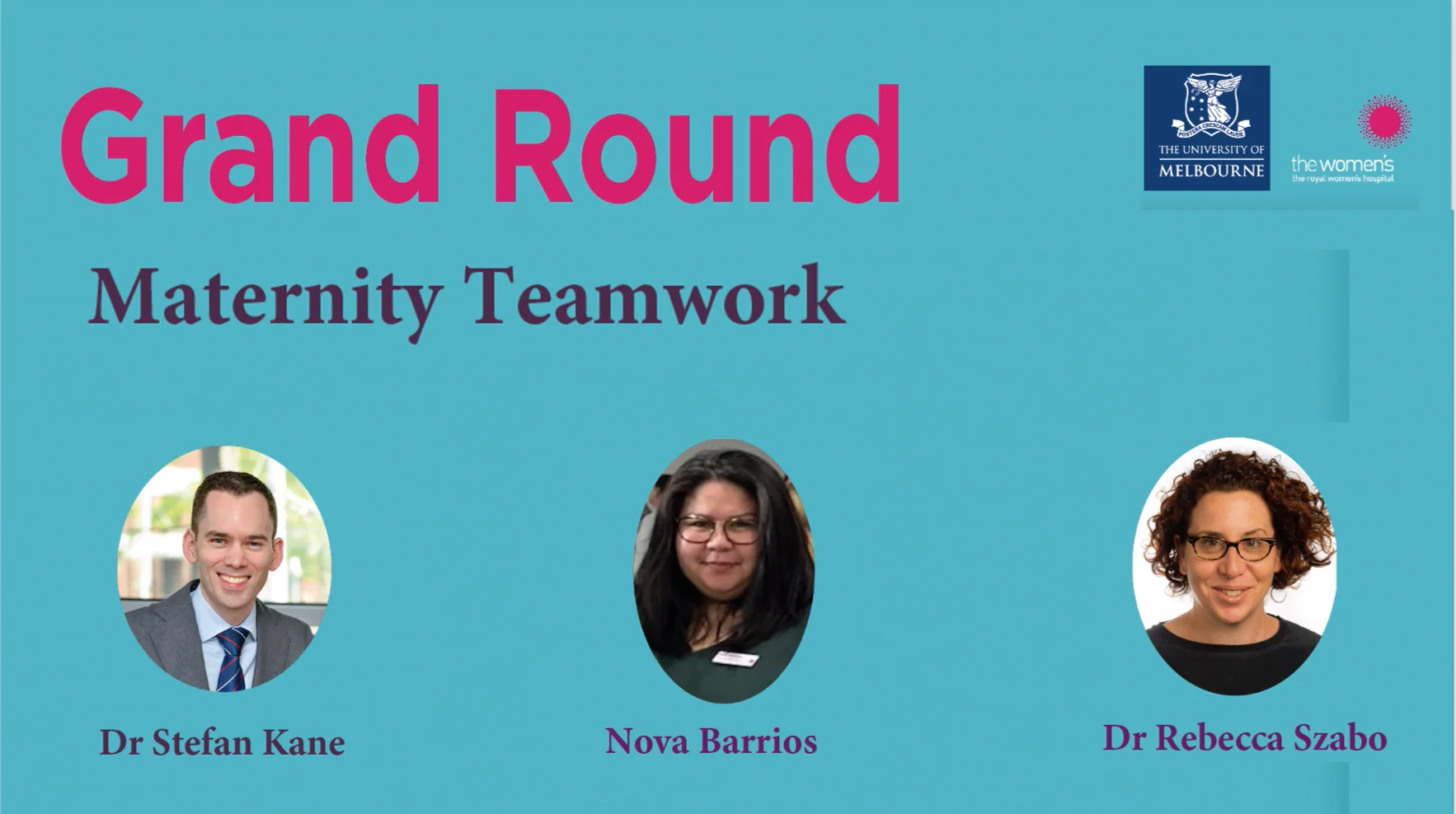 Maternity Teamwork Grand Round 9th Sept 2022 on Vimeo