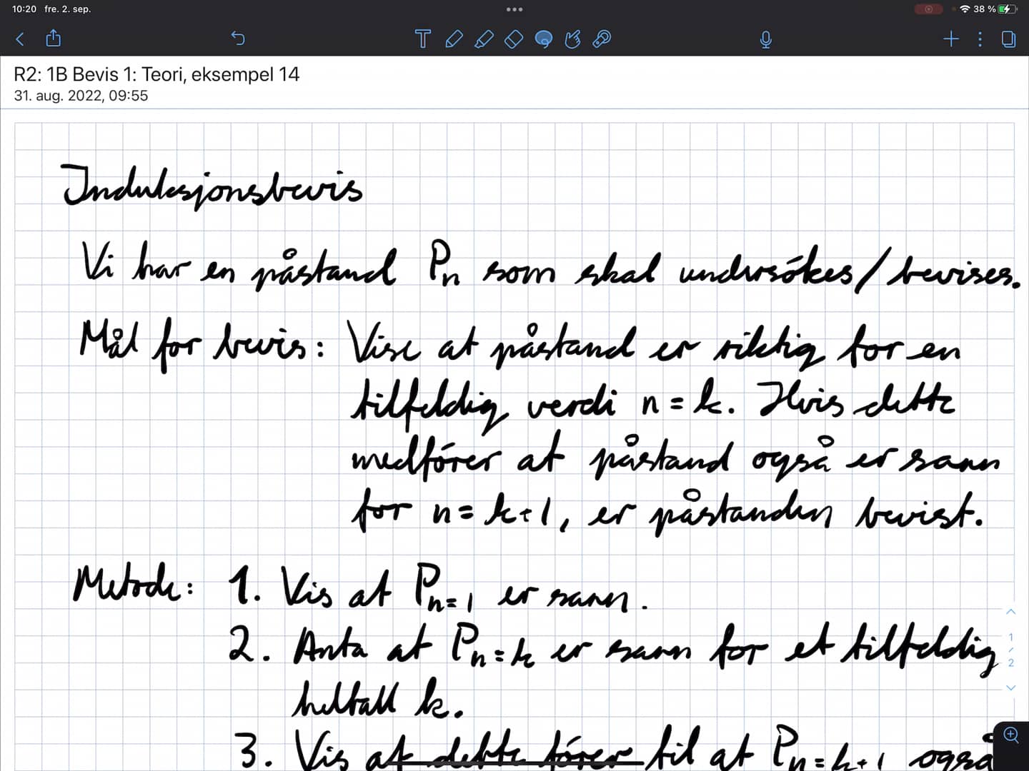 R2 1B Bevis 1 Teori, eksempel 14 on Vimeo