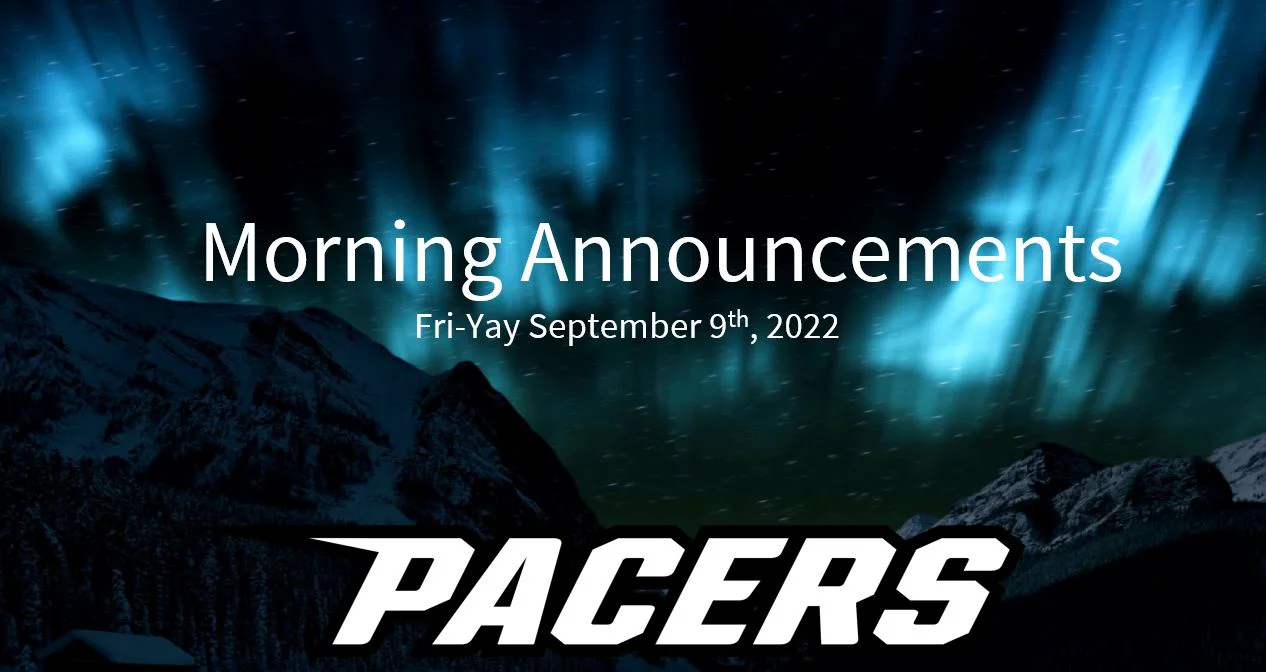 Fri-Yay September 9th, 2022 Morning Announcements on Vimeo