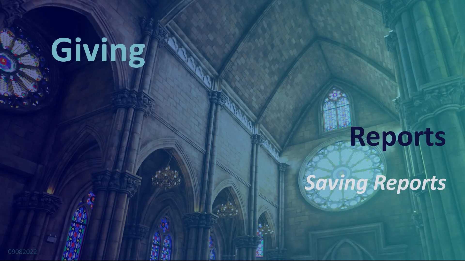 Giving-Reports-Saving Reports (4:41) on Vimeo