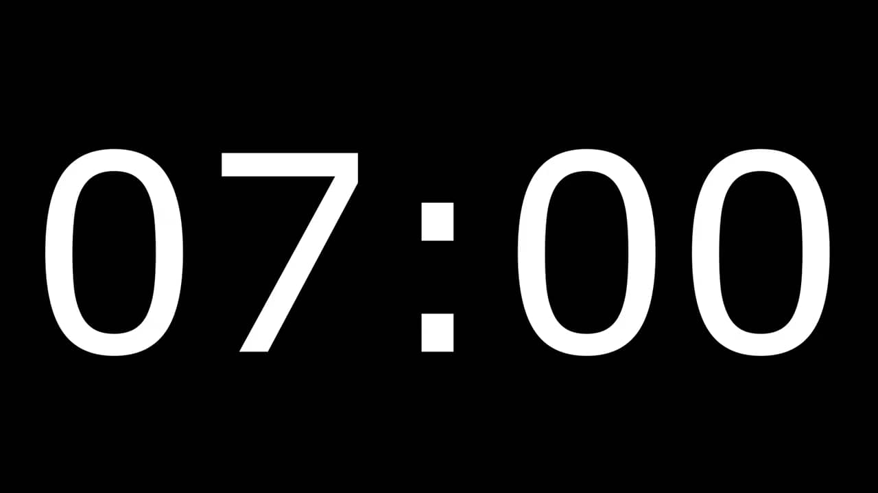 Silent 7 minute countdown _ 16_ 9 format - Cronômetro regressivo de 7 minutos. 7 min.mp4 on Vimeo