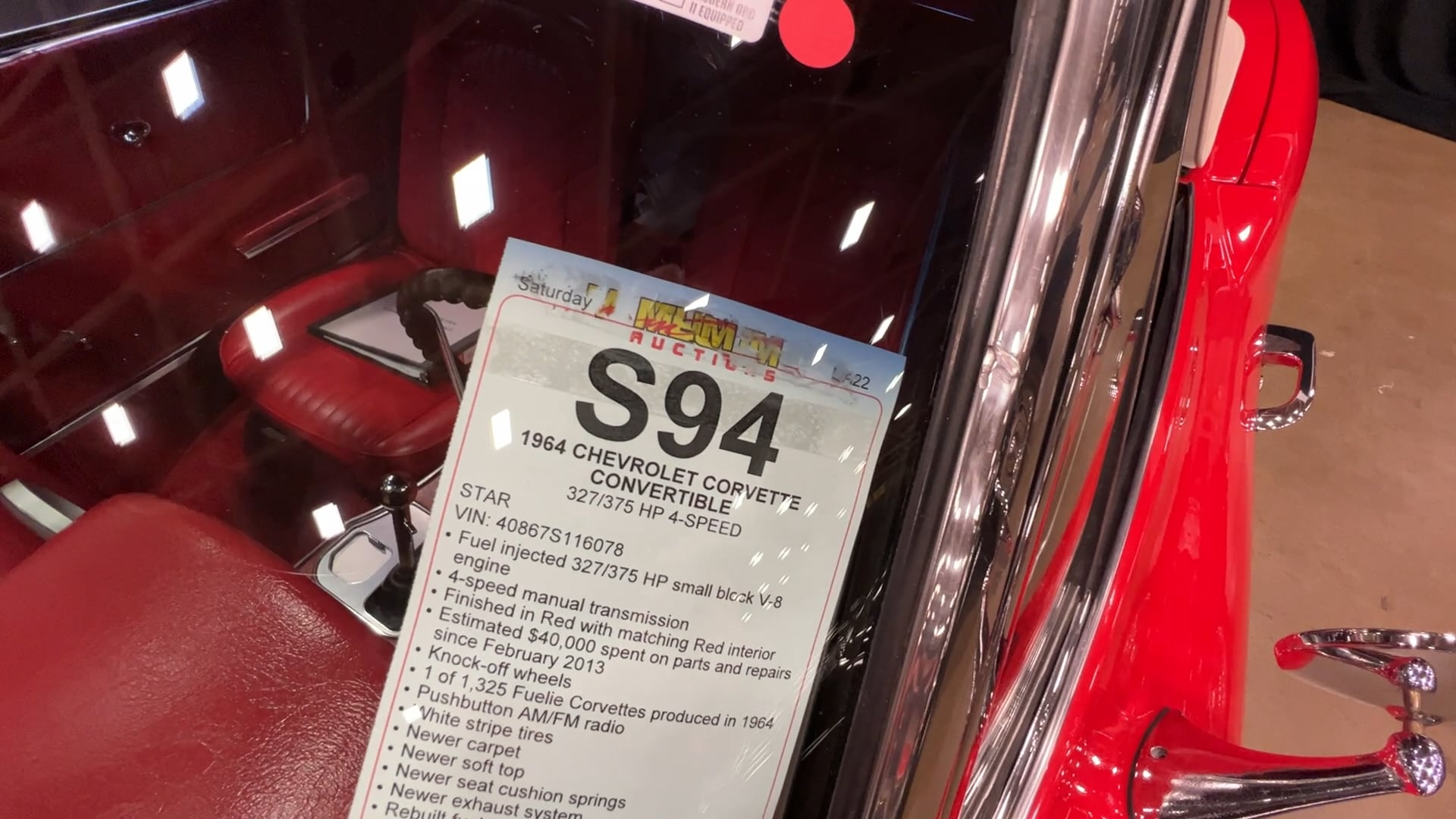 1964 Chevrolet Corvette Convertible | S94 | Dallas 2022