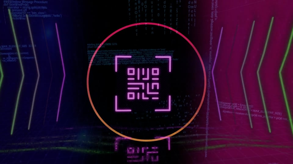 Animation Of Flickering Qr Code And Data Processing Video From Pikwizard