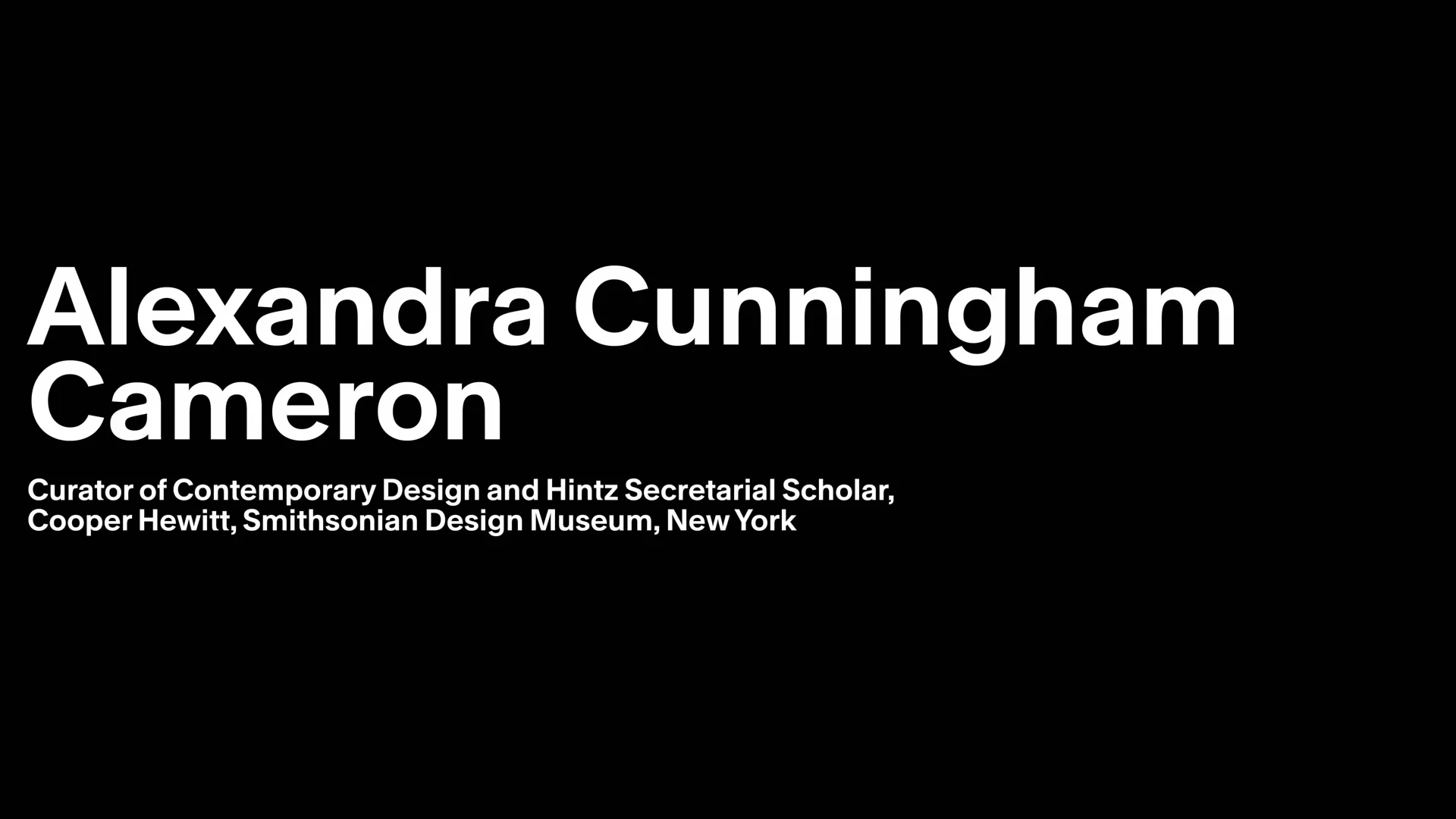 Alexandra Cunningham Cameron.mov on Vimeo