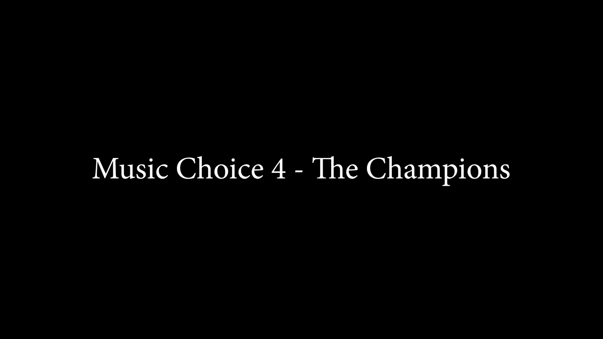 Music Choice 4 - The Champions on Vimeo