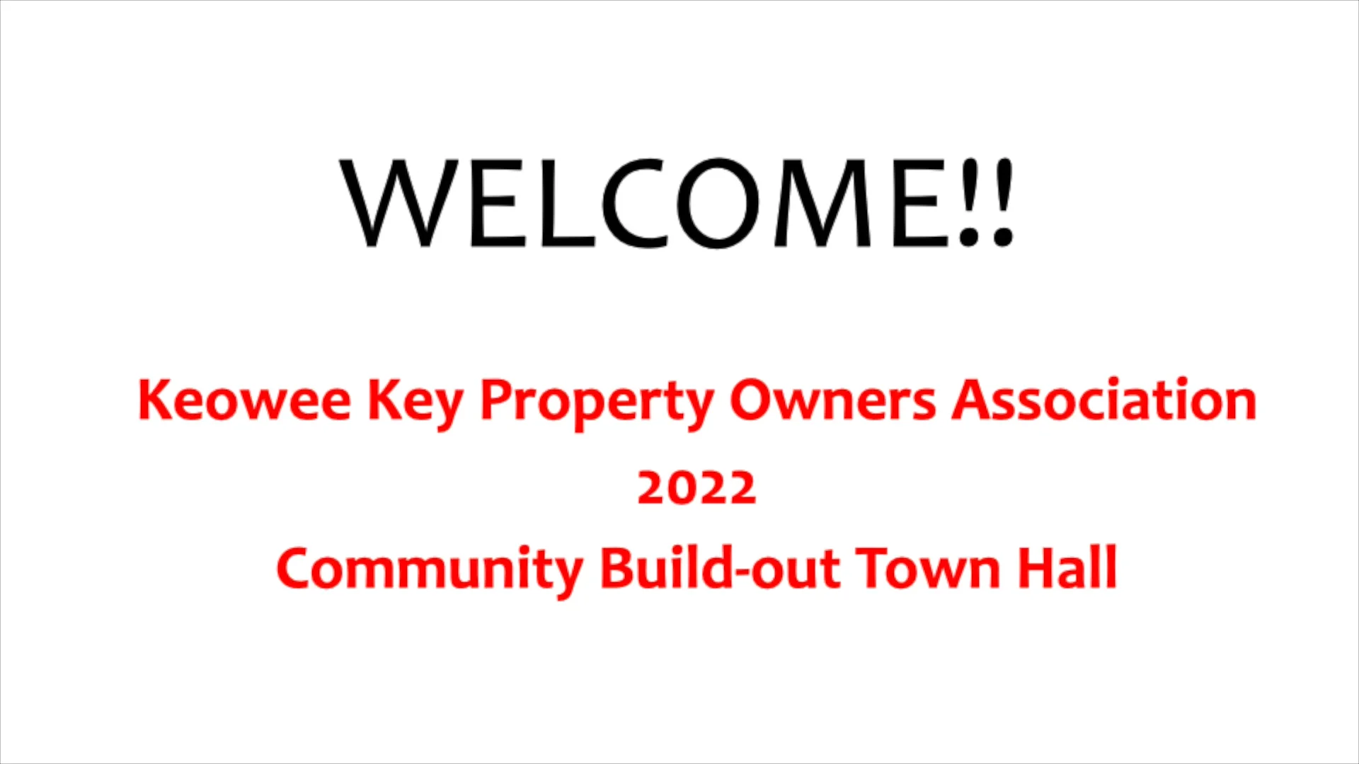 Keowee Key Forum Videos - Community Build-Out Town Hall on Vimeo