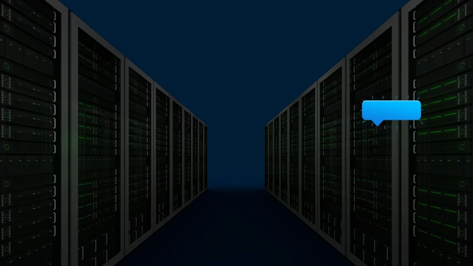 Animation of social media icons over servers Video from Pikwizard