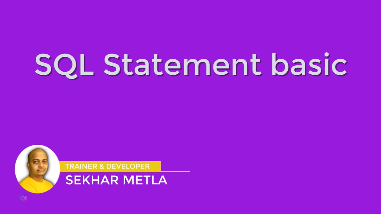 7b SQL Statement basic on Vimeo