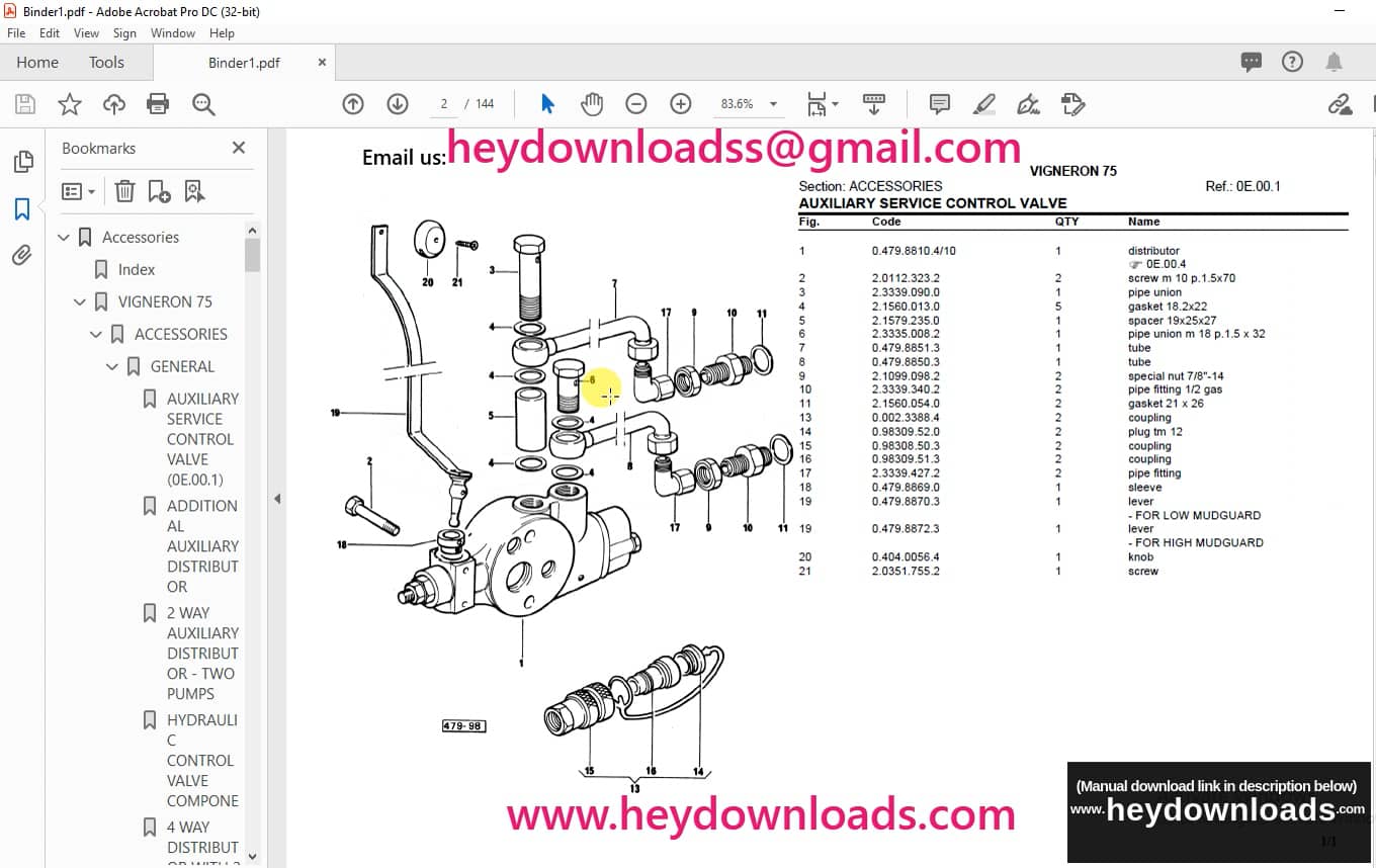 Same Tractor VIGNERON 75 Parts Catalog Manual .mp4 on Vimeo
