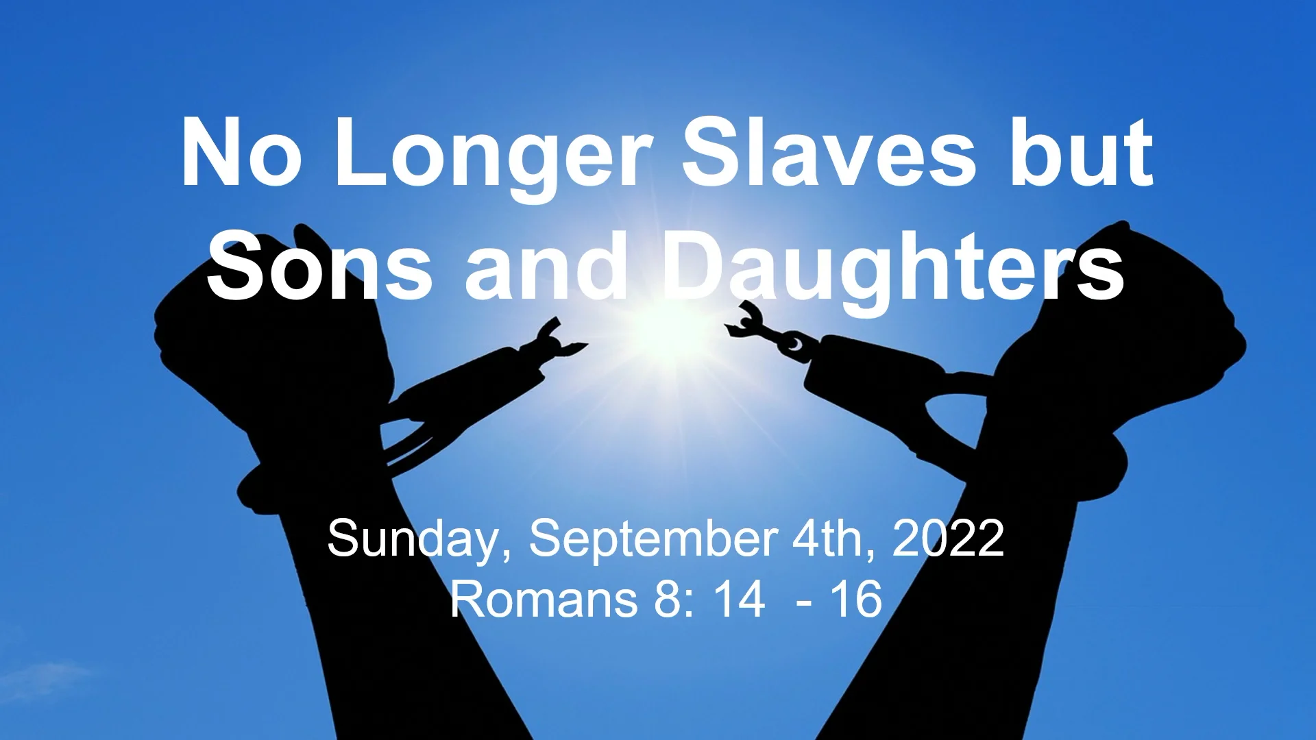 No Longer Slaves but Sons and Daughters on Vimeo
