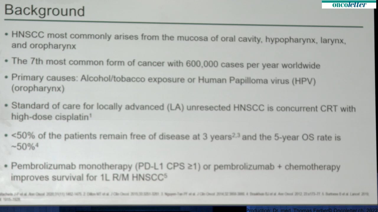 ESMO 2022: LBA5 - Primary results of the phase III KEYNOTE-412 study on ...