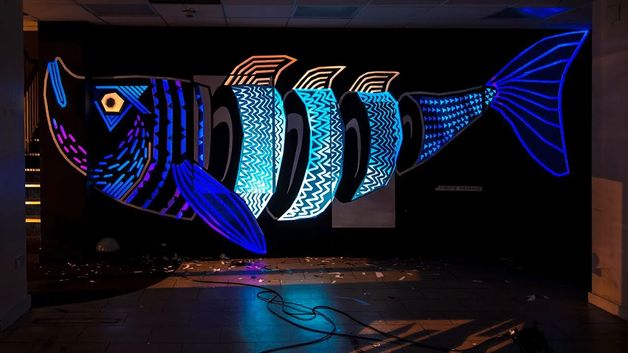 BIG FISH // Tape Art & Projection Mapping - (Upfest 2022) on Vimeo