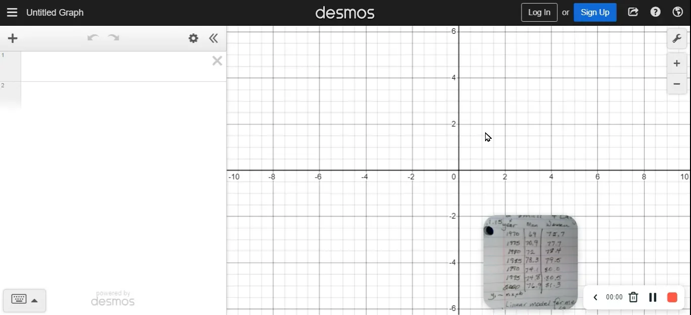 How to do Linear regression on Desmos calculator on Vimeo