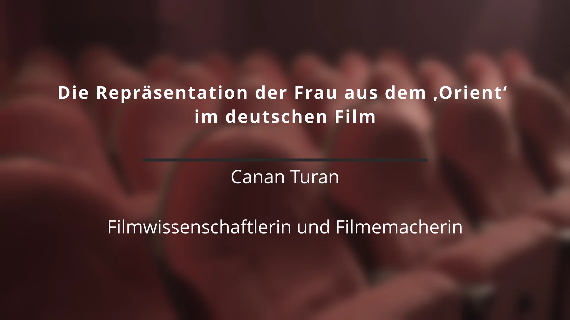 Die Repräsentation der Frau aus dem ,Orient‘ im deutschen Film - ein ...