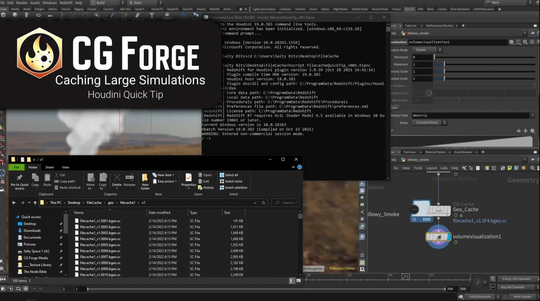 Houdini | Caching Large Simulations | Cmd Line Rendering & Optimizations on Vimeo