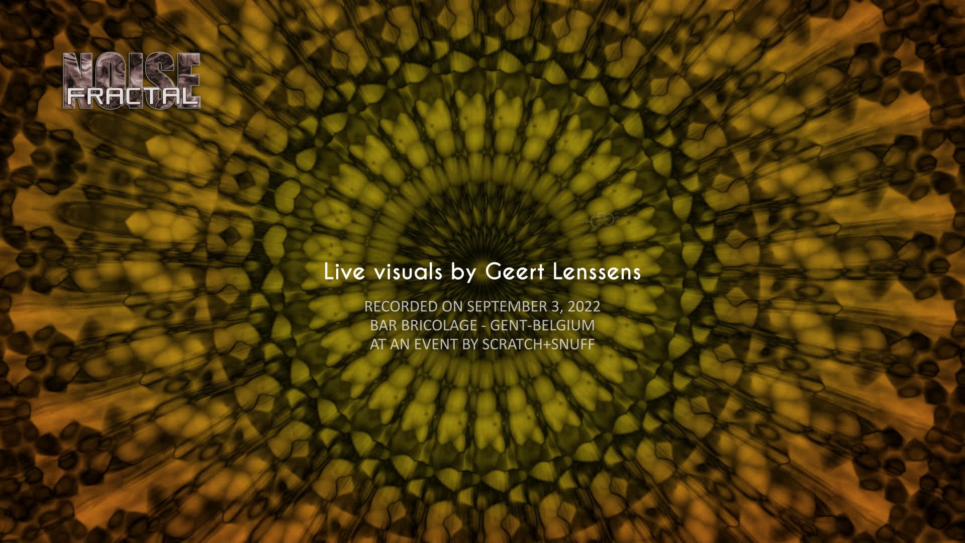 Fractal Noise Videoloops - September 2022, Ghent, Belgium (yellowish ...
