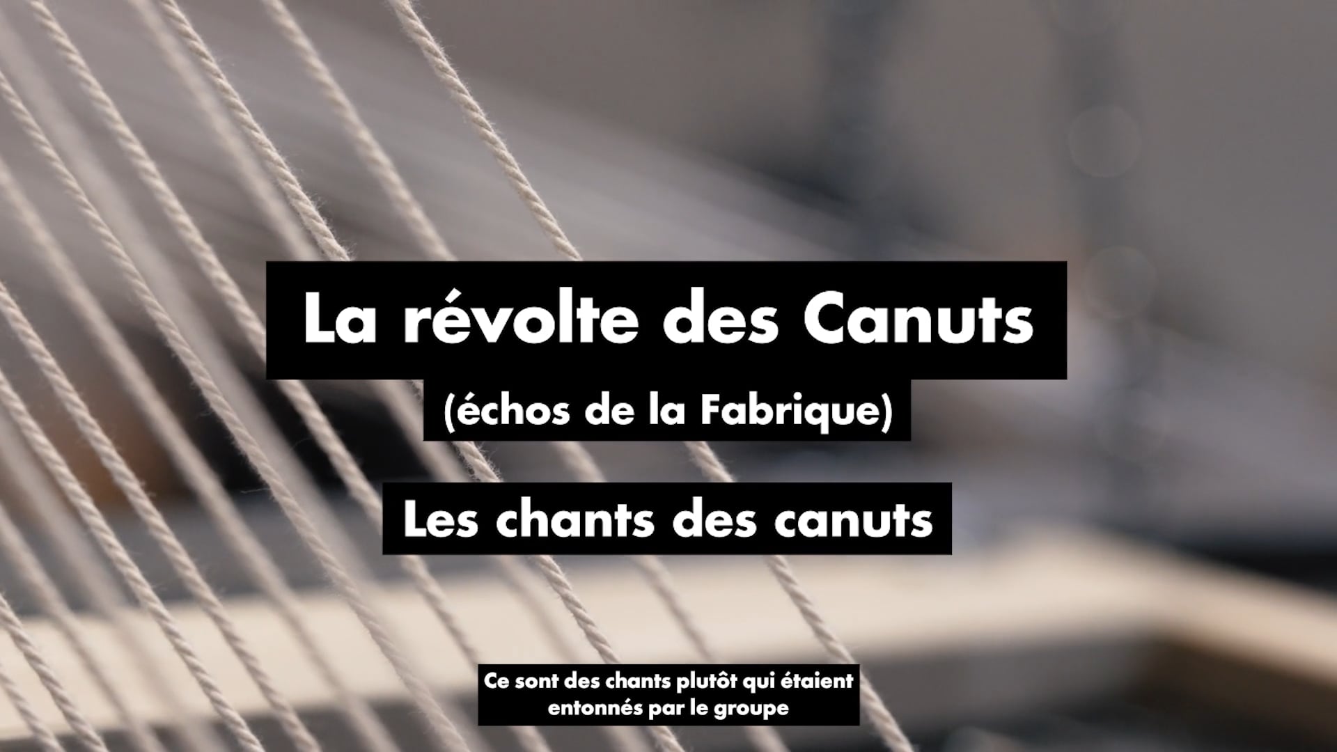 Opéra de Lyon | La révolte des Canuts - Episode 4 : Les chants des ...