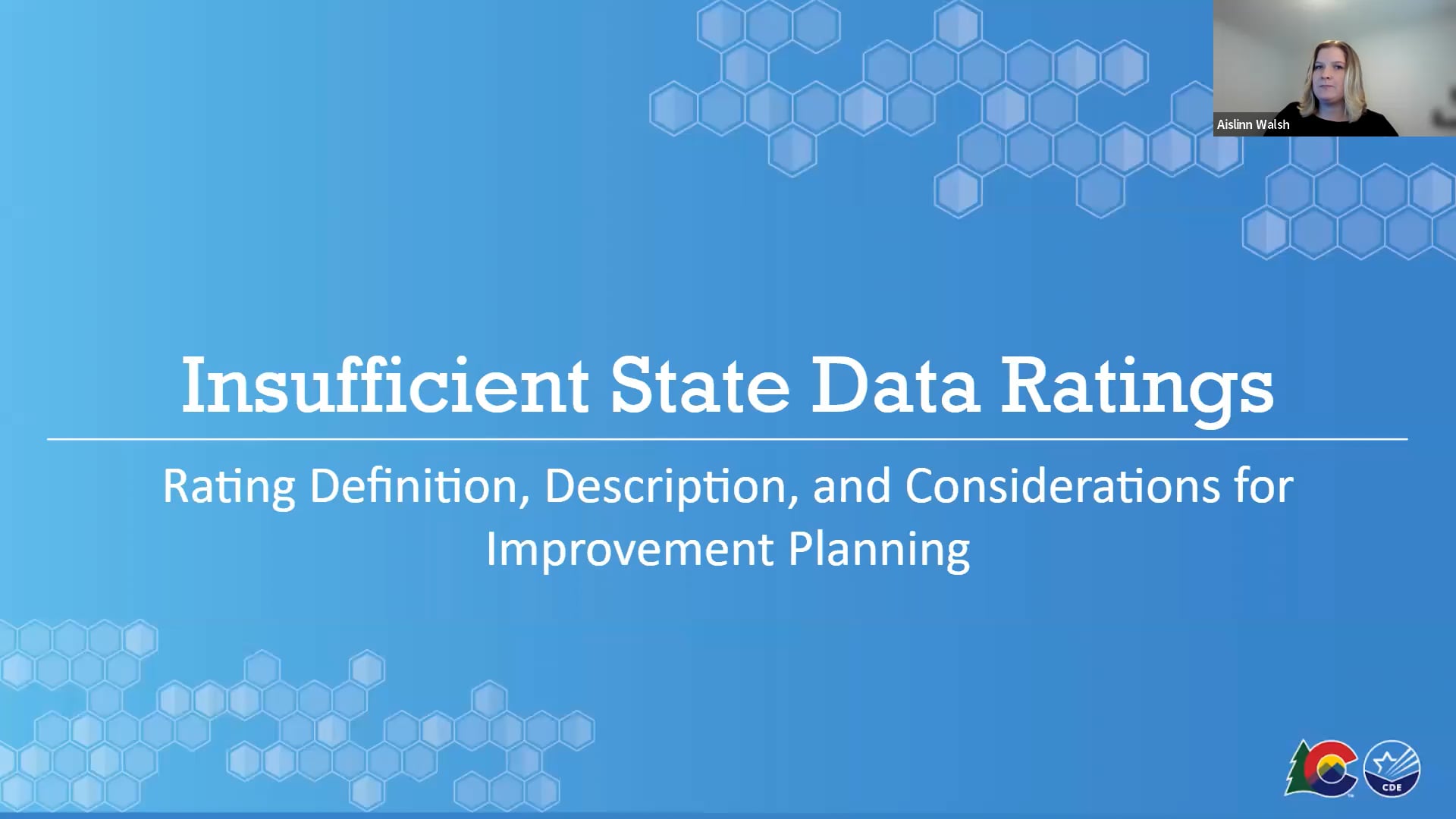 Insufficient State Data Ratings: Rating Definition, Description, and ...
