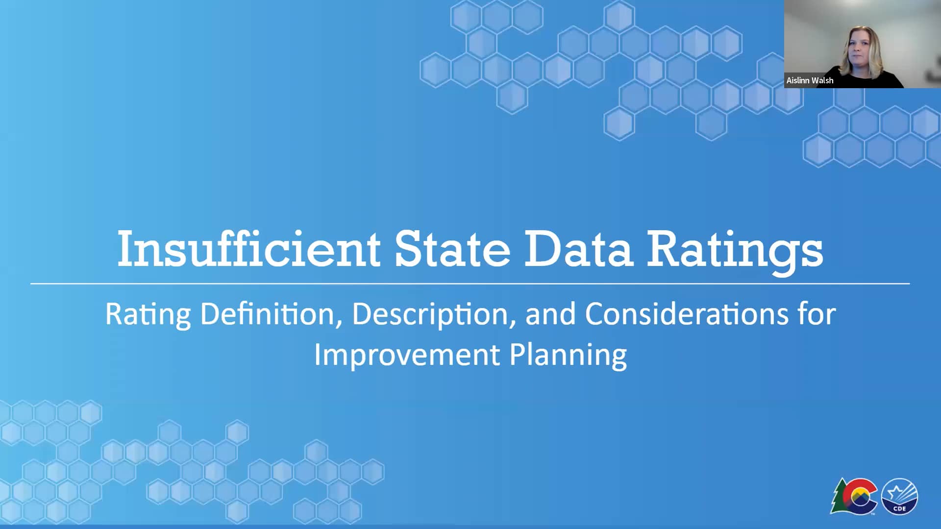 Insufficient State Data Ratings: Rating Definition, Description, and ...