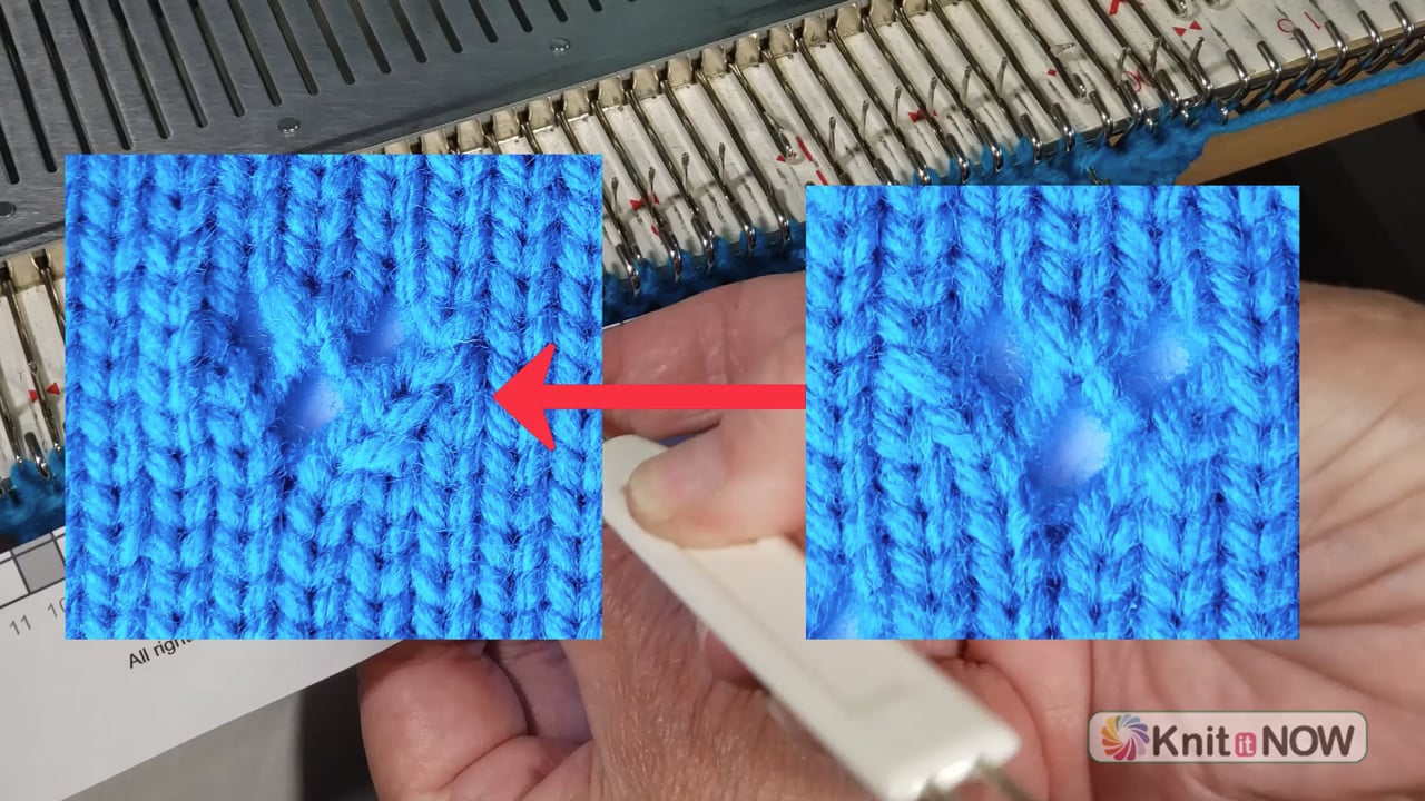 Hand manipulated lace using Cheat Sheets | Machine Knitting Tutorial