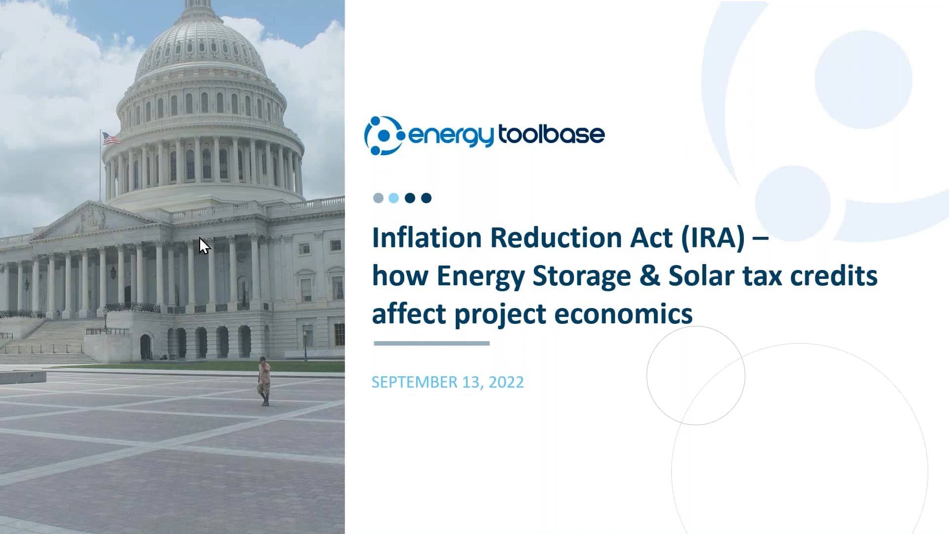 Inflation Reduction Act (IRA): energy storage & solar tax credits. How ...