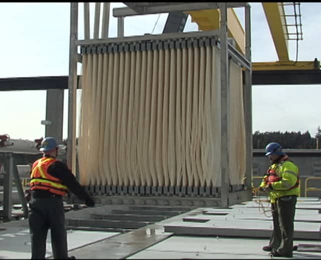 Installation of membrane bioreactor (MBR) filters at the Brightwater ...