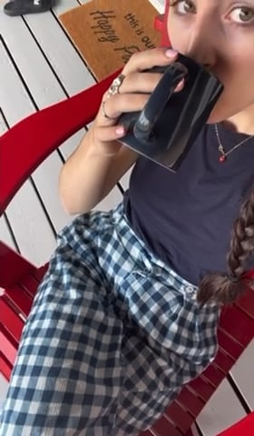 Harper Amélie Pant - Navy Gingham sarah isenberg on Vimeo