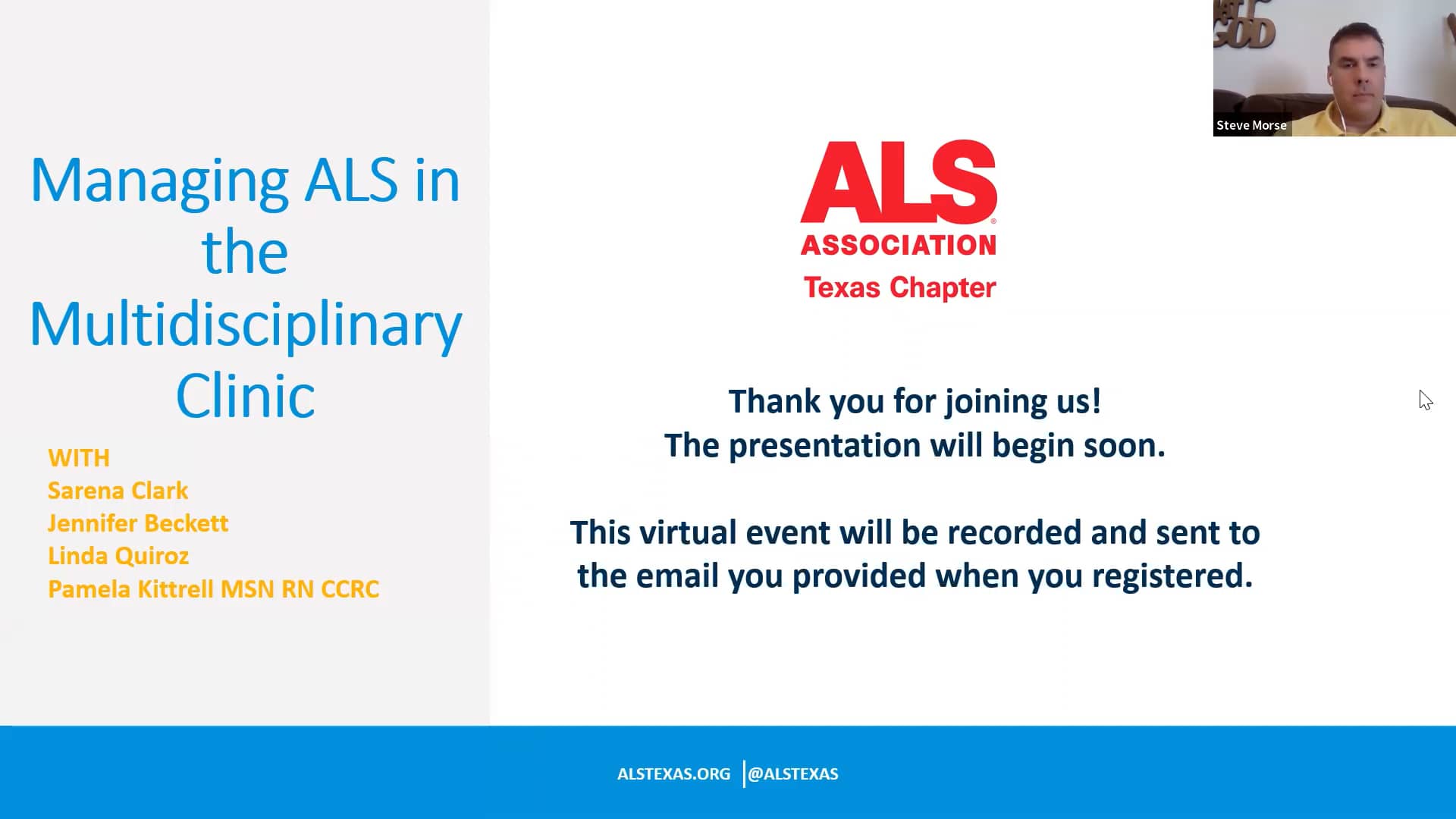 Navigating ALS - Session 1: Multidisciplinary Clinics Fall 2022 on Vimeo
