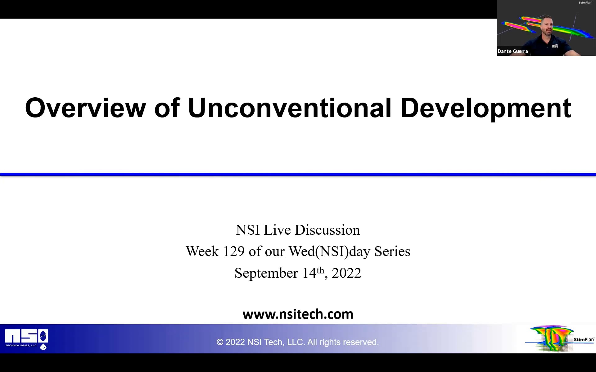 Wed(NSI)day - 9/14/22 - Overview of Unconventional Development | Videos ...