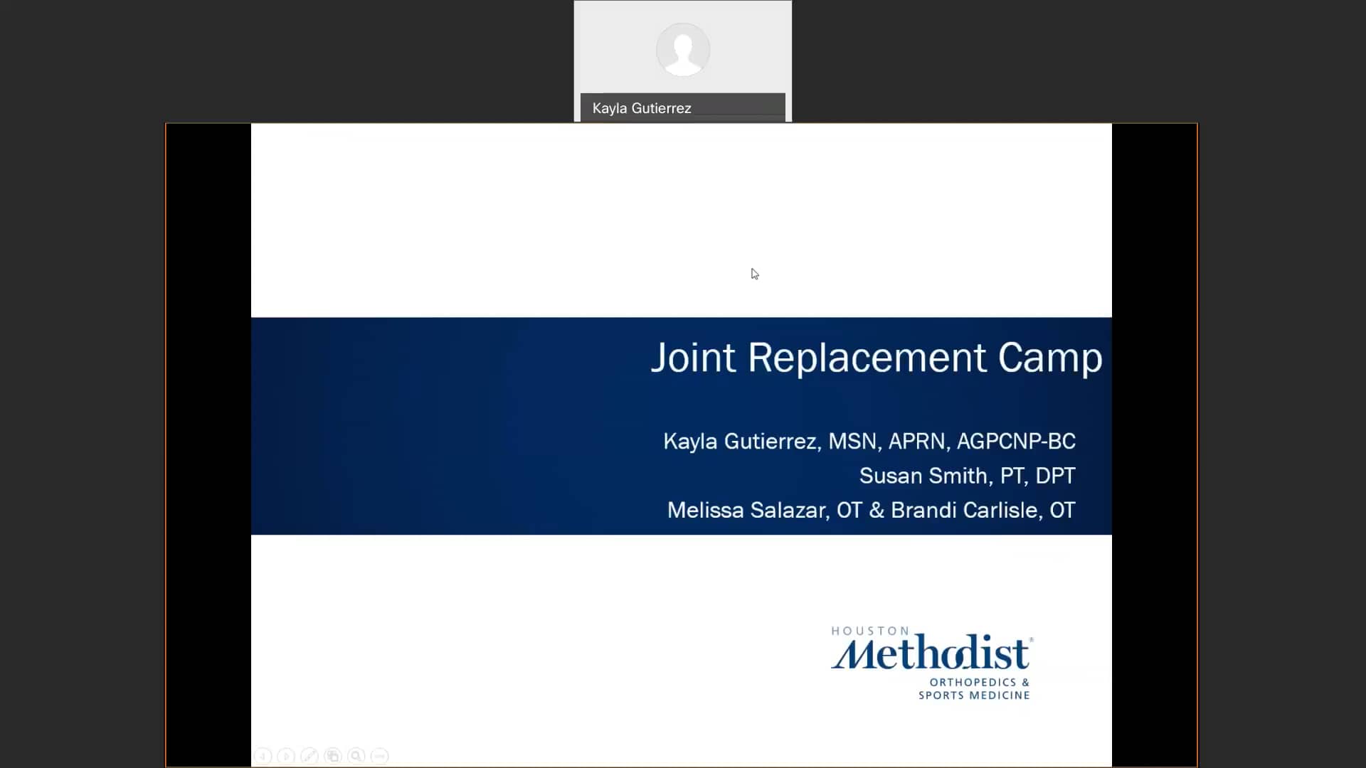 Houston Methodist Joint Replacement Camp - Education on Vimeo